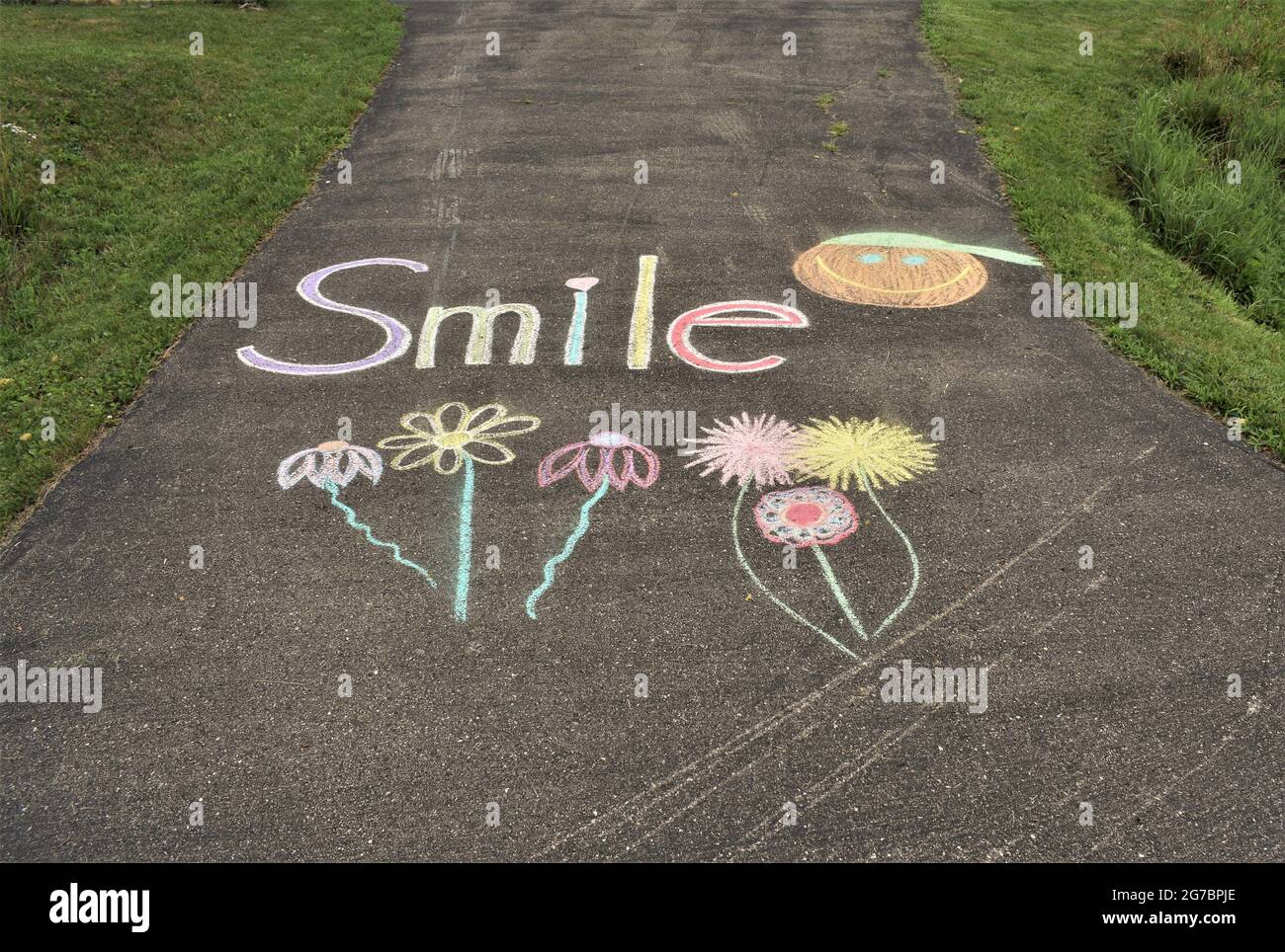 Smile Chalk Art Stock Photo - Alamy