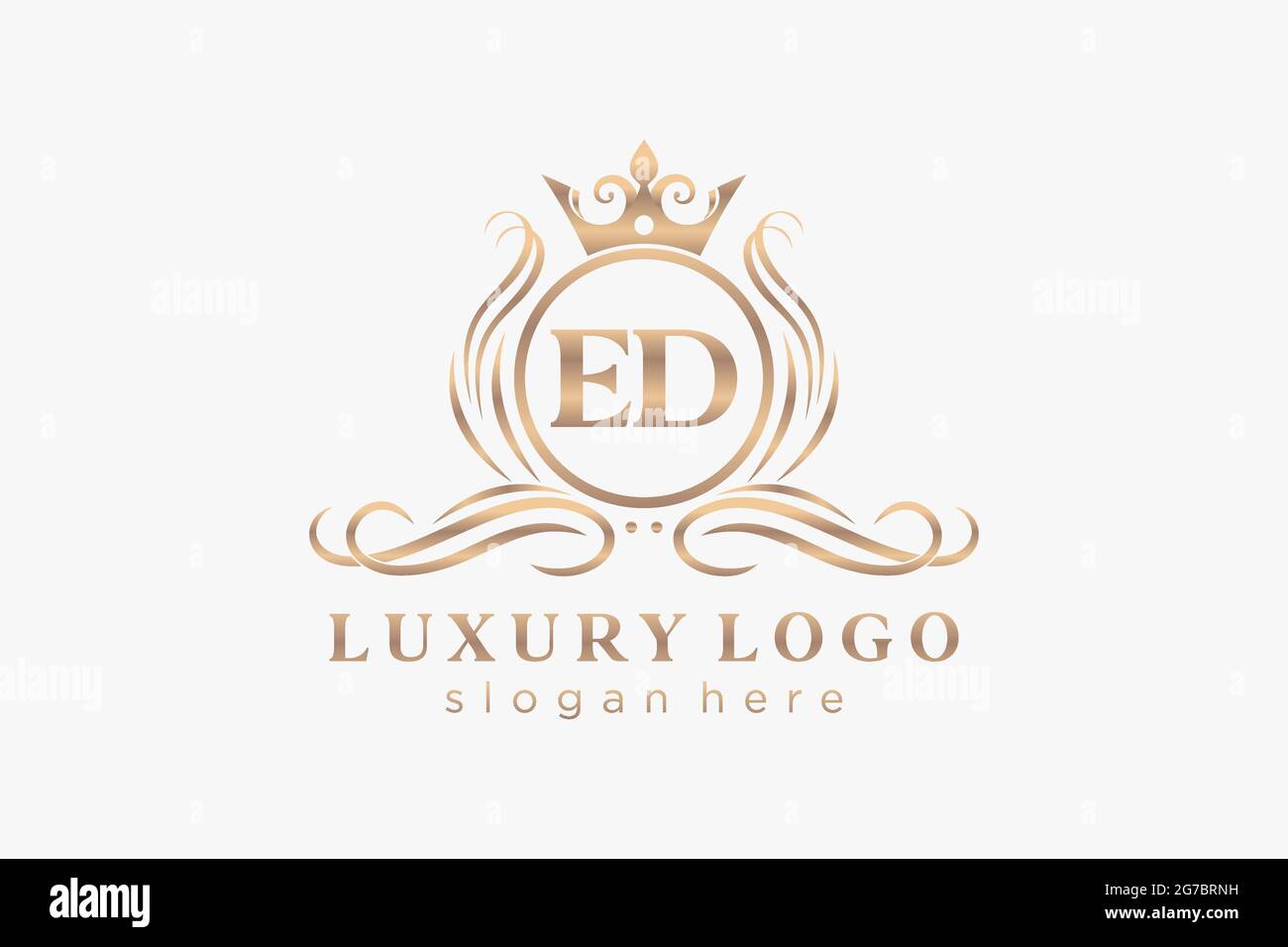 ED Letter Royal Luxury Logo template in vector art for Restaurant ...