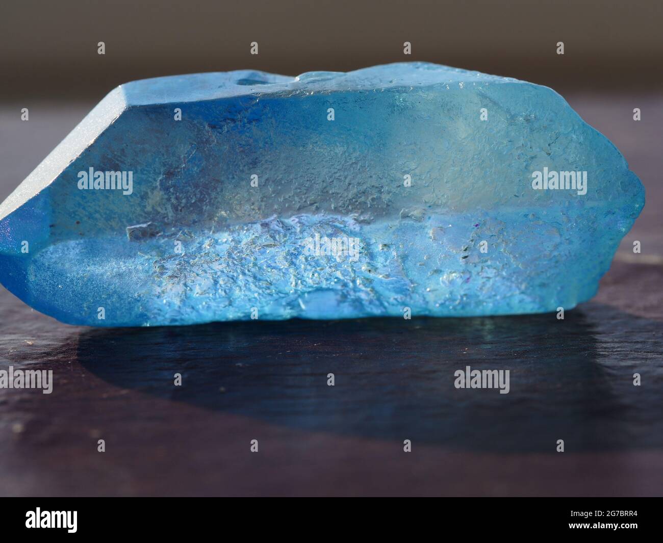 Aqua Aura Quartz in Close Up shot Stock Photo - Alamy