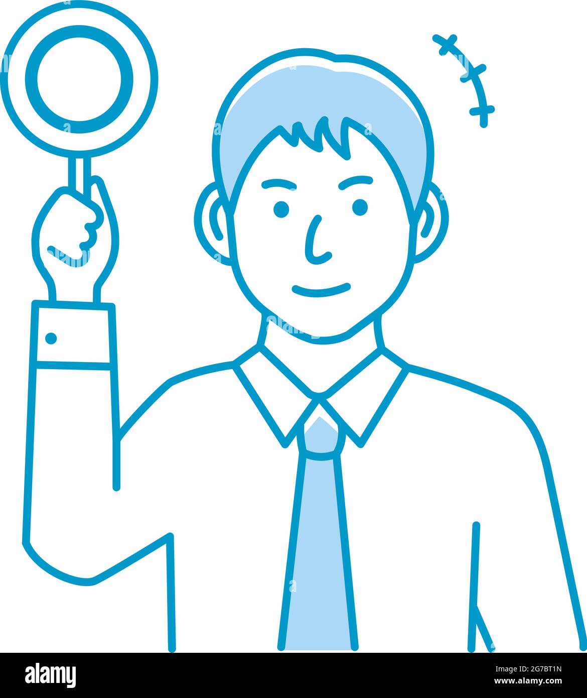 Man check face in Stock Vector Images - Alamy