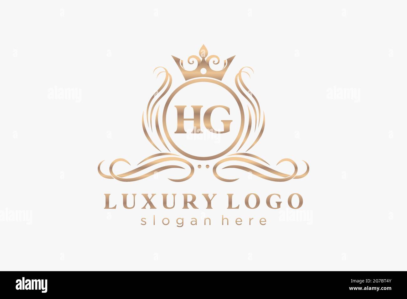 HG Letter Royal Luxury Logo template in vector art for Restaurant ...