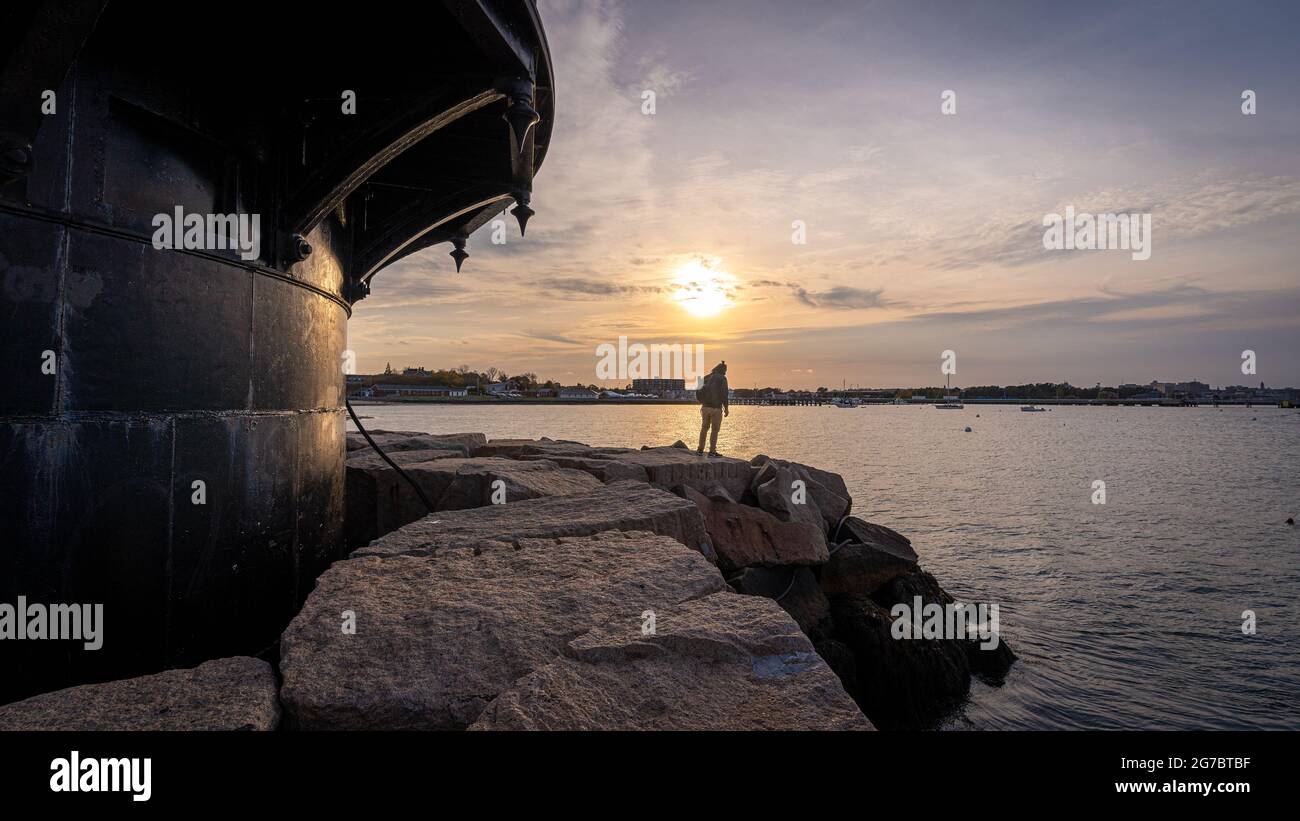 Spring Point Ledge Lighthouse in Portland Maine Stock Photo - Alamy