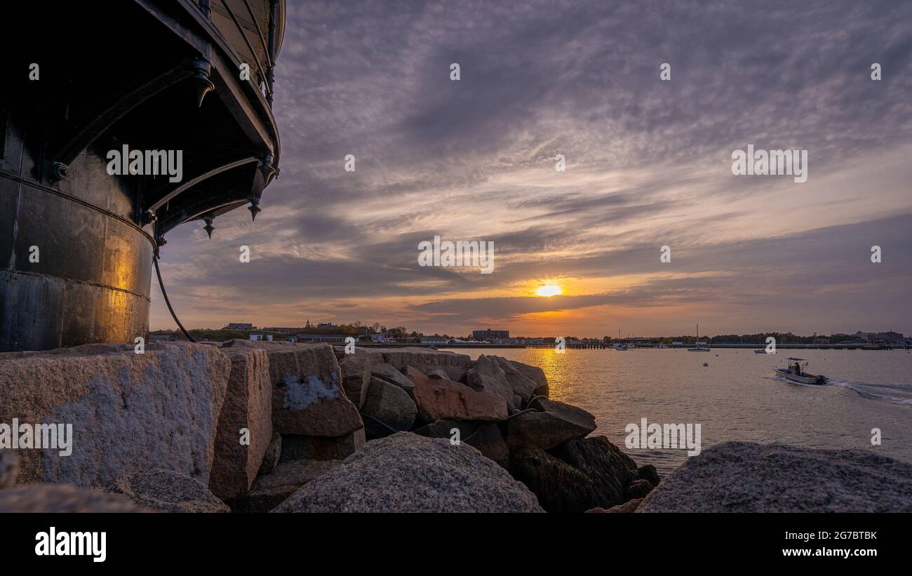 Spring Point Ledge Lighthouse in Portland Maine Stock Photo - Alamy