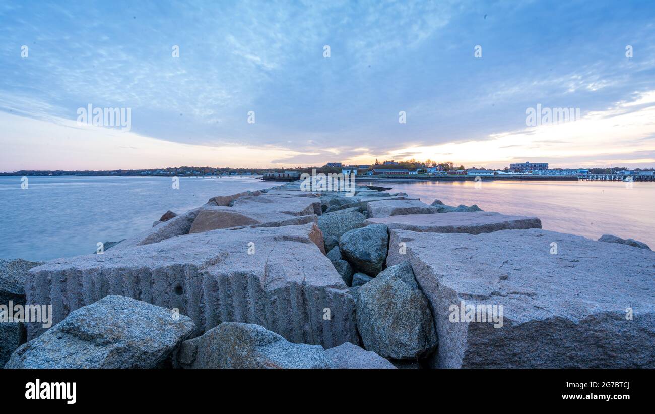 Spring Point Ledge Lighthouse in Portland Maine Stock Photo - Alamy