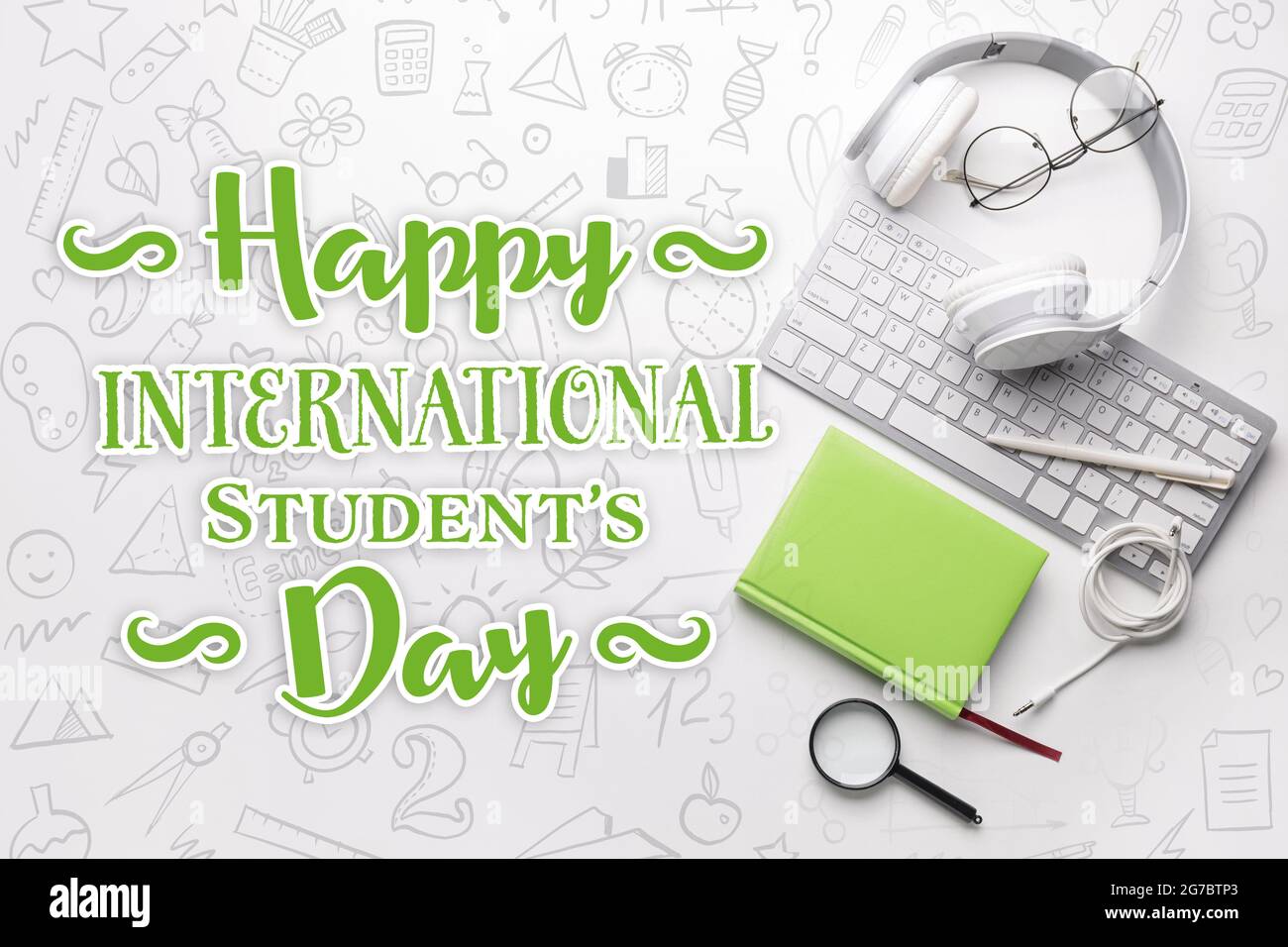 Beautiful greeting card for World Students' Day Stock Photo - Alamy