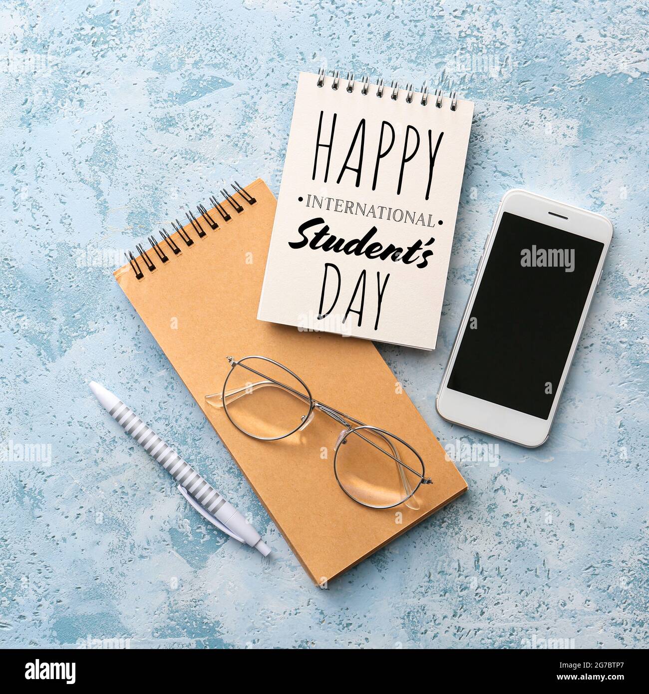 Beautiful greeting card for World Students' Day Stock Photo - Alamy