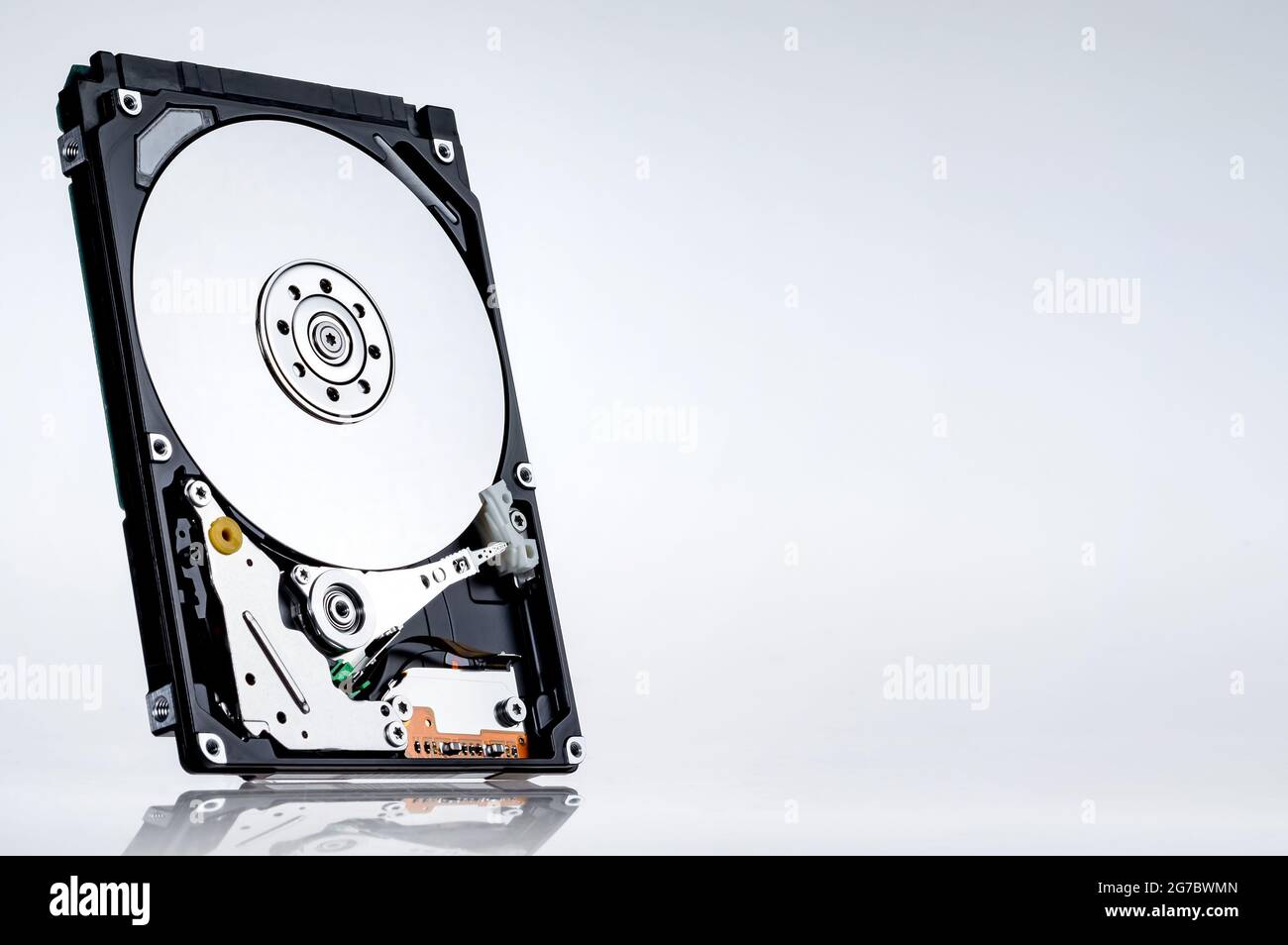 a computer's hard disk hdd data storage drive without shield isolated ...