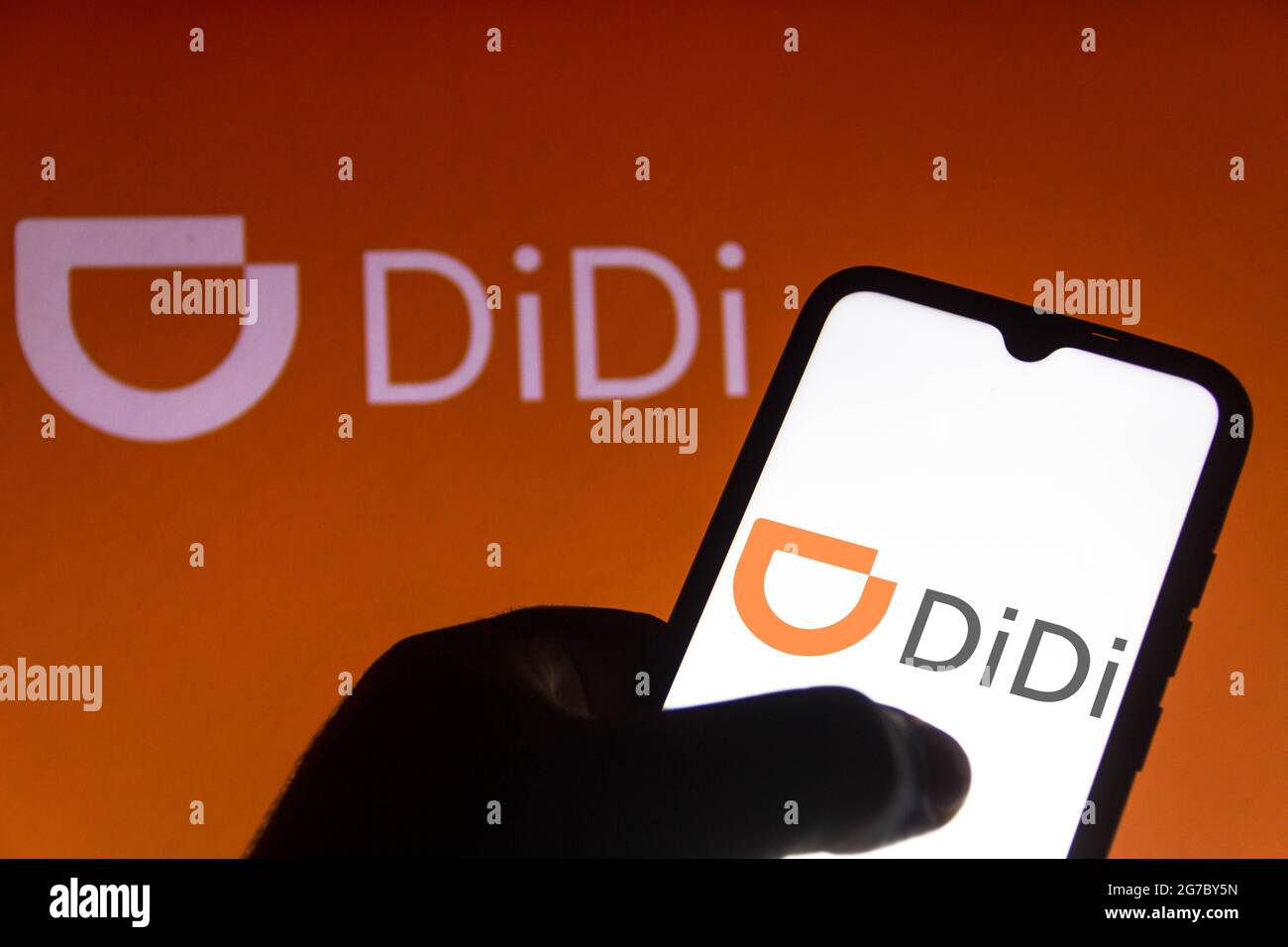Brazil. 12th July, 2021. In this photo illustration the Didi Chuxing ...