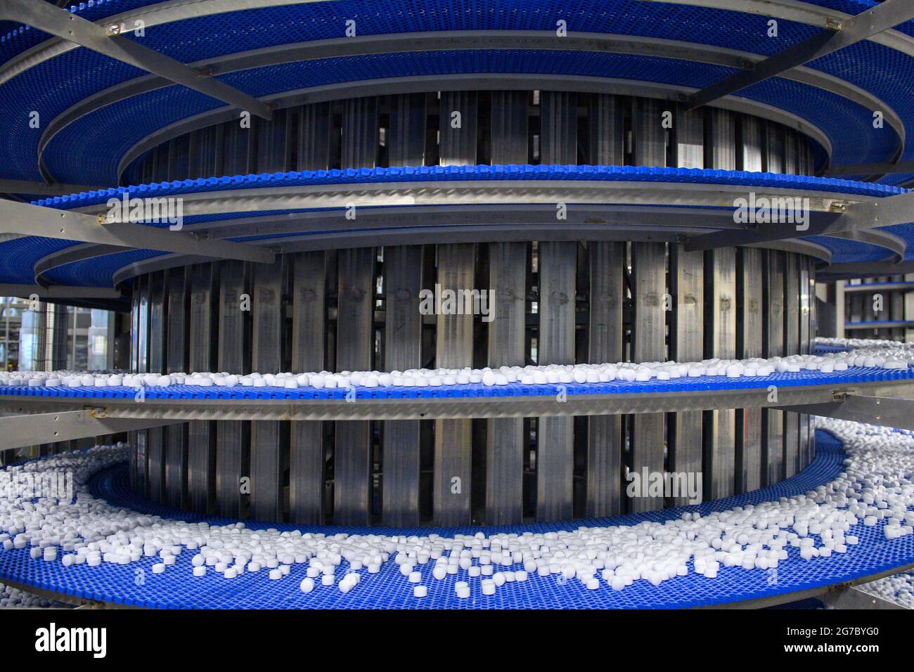 12 July 2021, Saxony-Anhalt, Staßfurt: At the new plant of the chemical ...