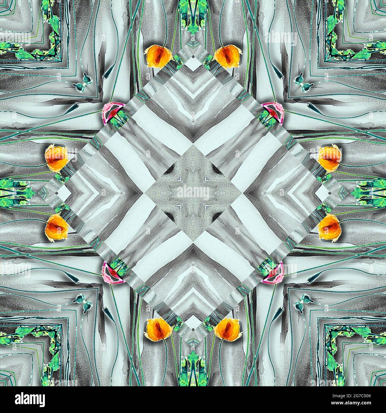 Multicolor Beautiful Illustration Design For Beach Wear Kaftan and ...