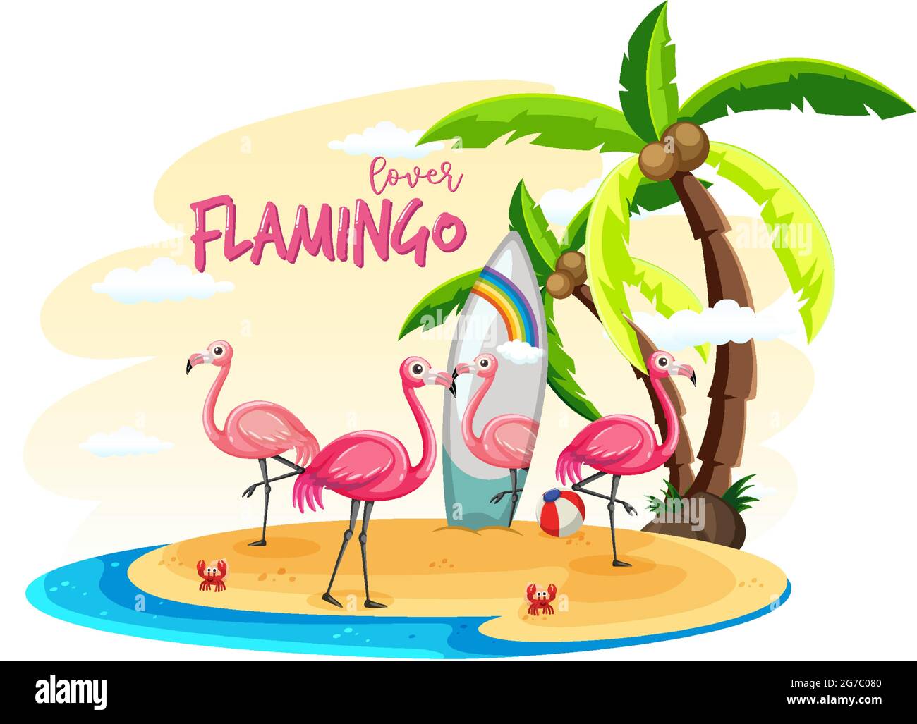 Flamingos clipart Stock Vector Images - Alamy