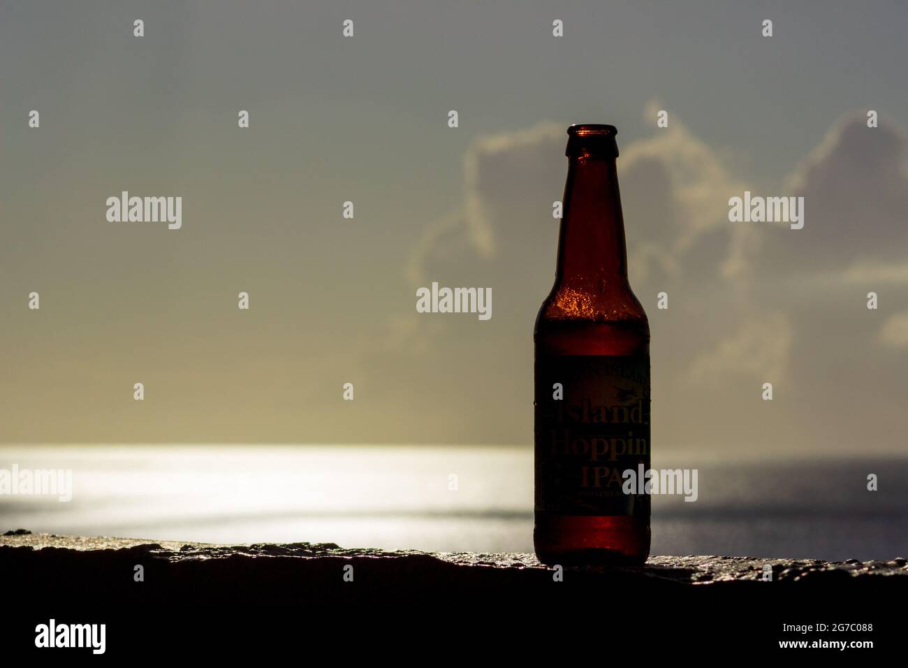Bottle beer sea hi-res stock photography and images - Alamy