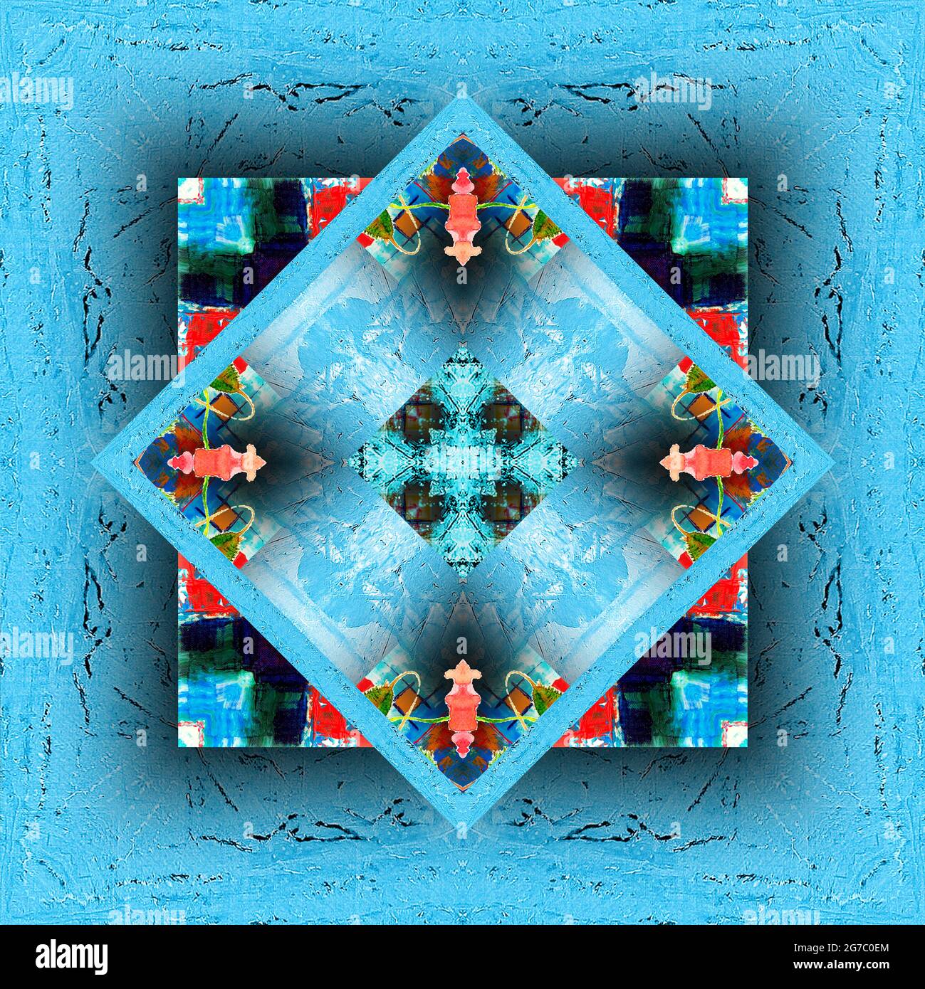 Multicolor Beautiful Illustration Design For Beach Wear Kaftan and ...