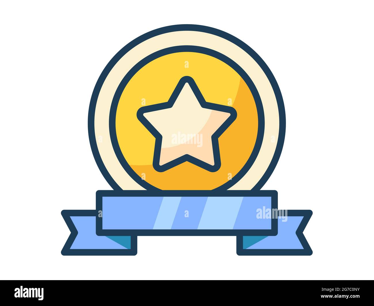 winning label single isolated icon with filled line style vector ...