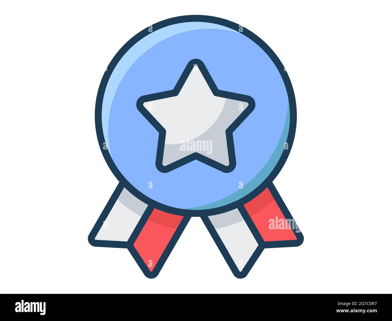 badge star single isolated icon with filled line style vector ...