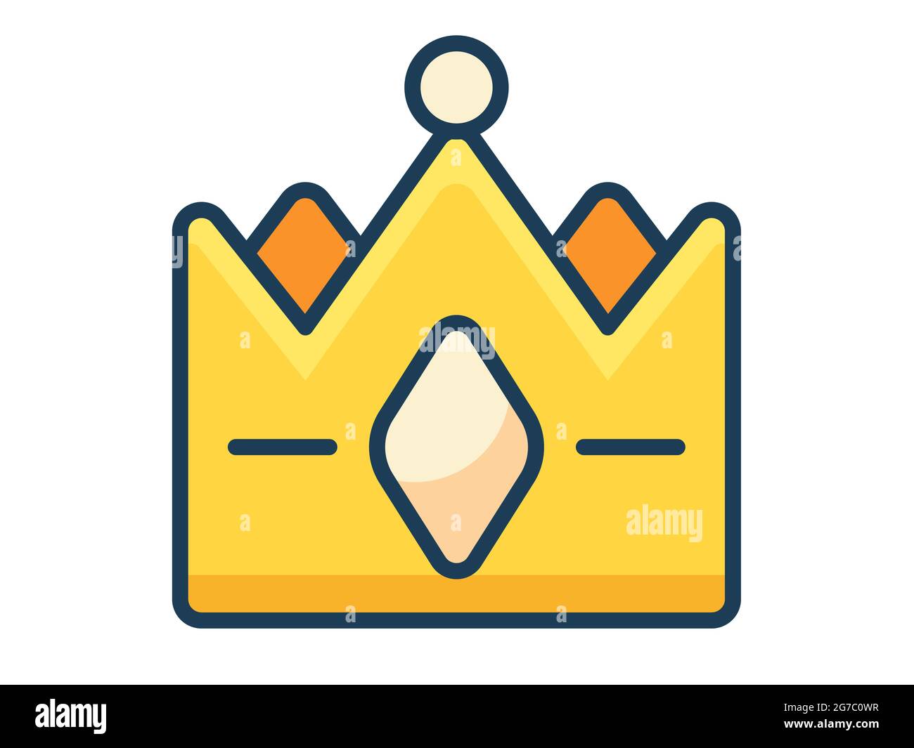 premium quality crown single isolated icon with filled line style ...