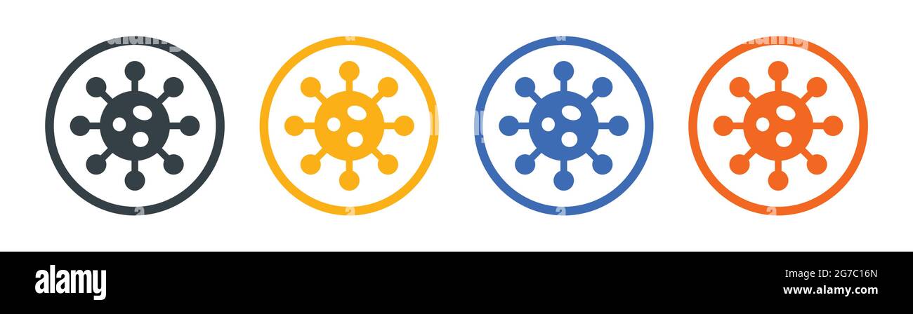 Molecule vector icon. Cell symbol for scientific research. Molecular ...