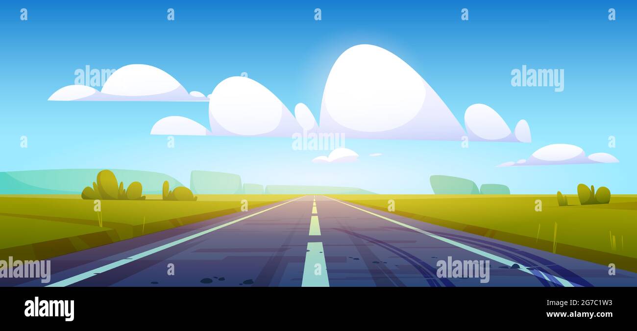 Forest landscape road in Stock Vector Images - Alamy