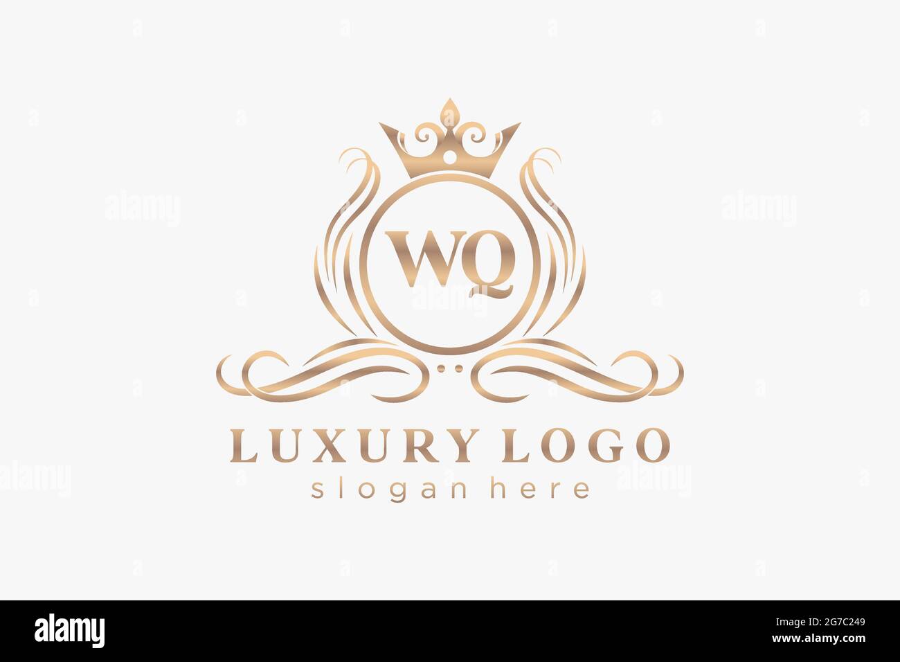 AWQA Letter Royal Luxury Logo template in vector art for Restaurant ...