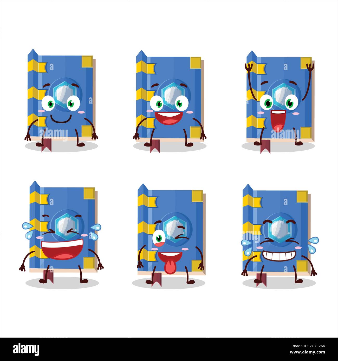 Cartoon character of ice book of magic with smile expression. Vector ...