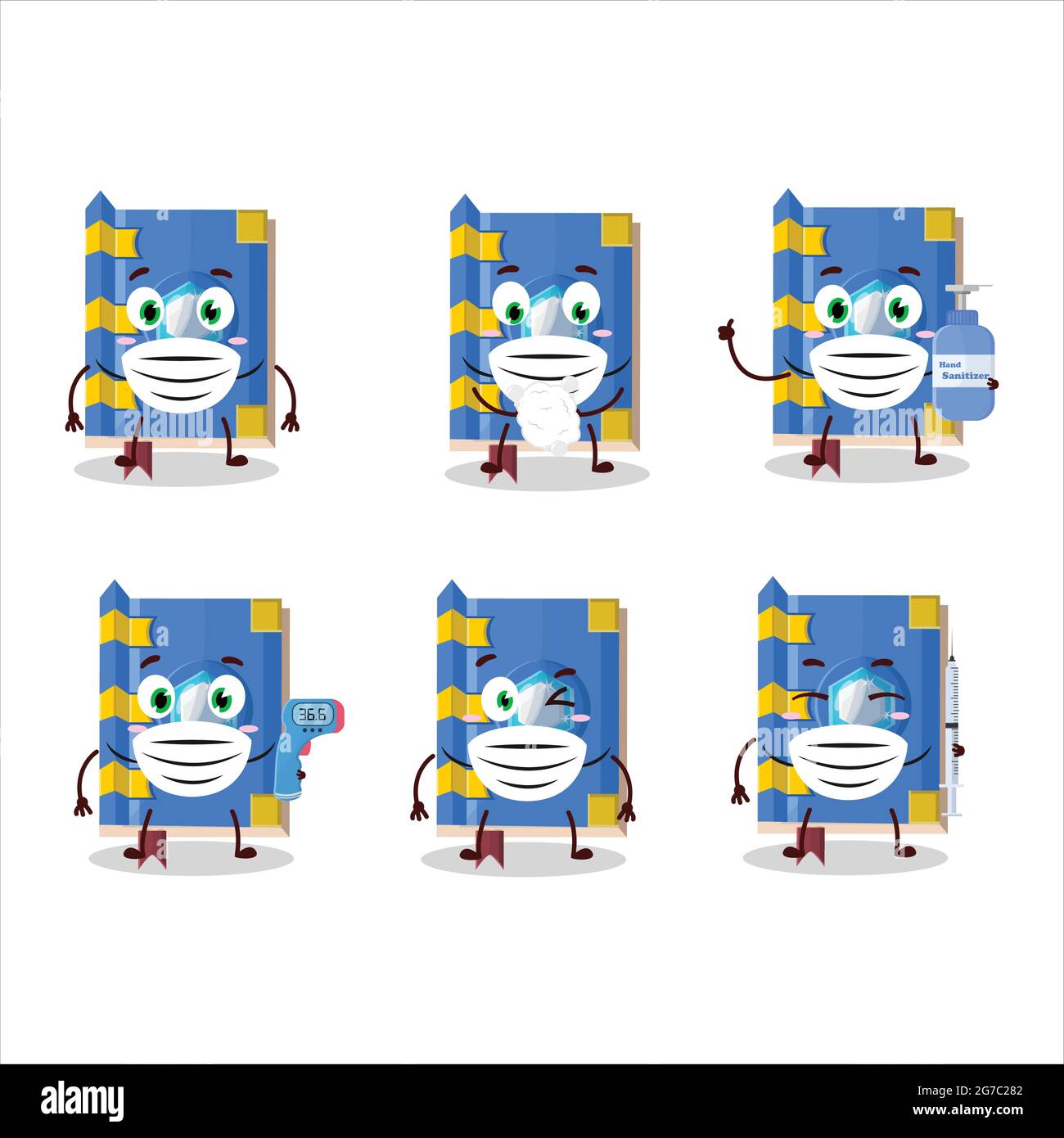 A picture of ice book of magic cartoon design style keep staying ...