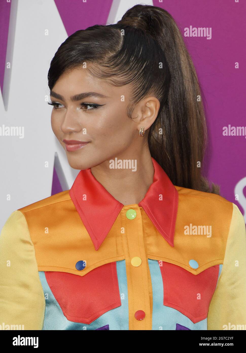 Los Angeles, USA. 12th July, 2021. Zendaya arrives at the SPACE JAM: A ...