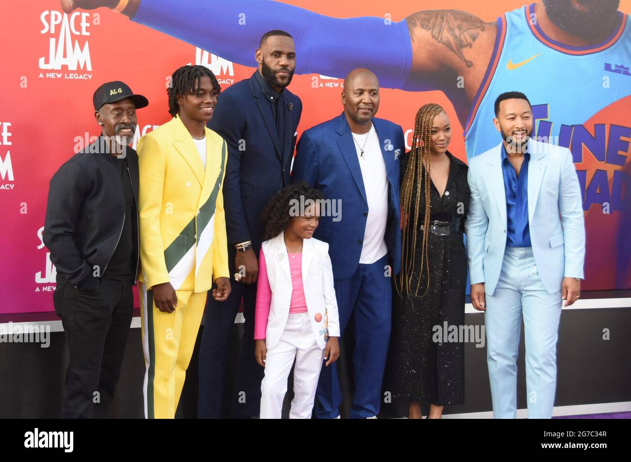Los Angeles, California, USA 12th July 2021 (L-R) Don Cheadle, Ceyair ...