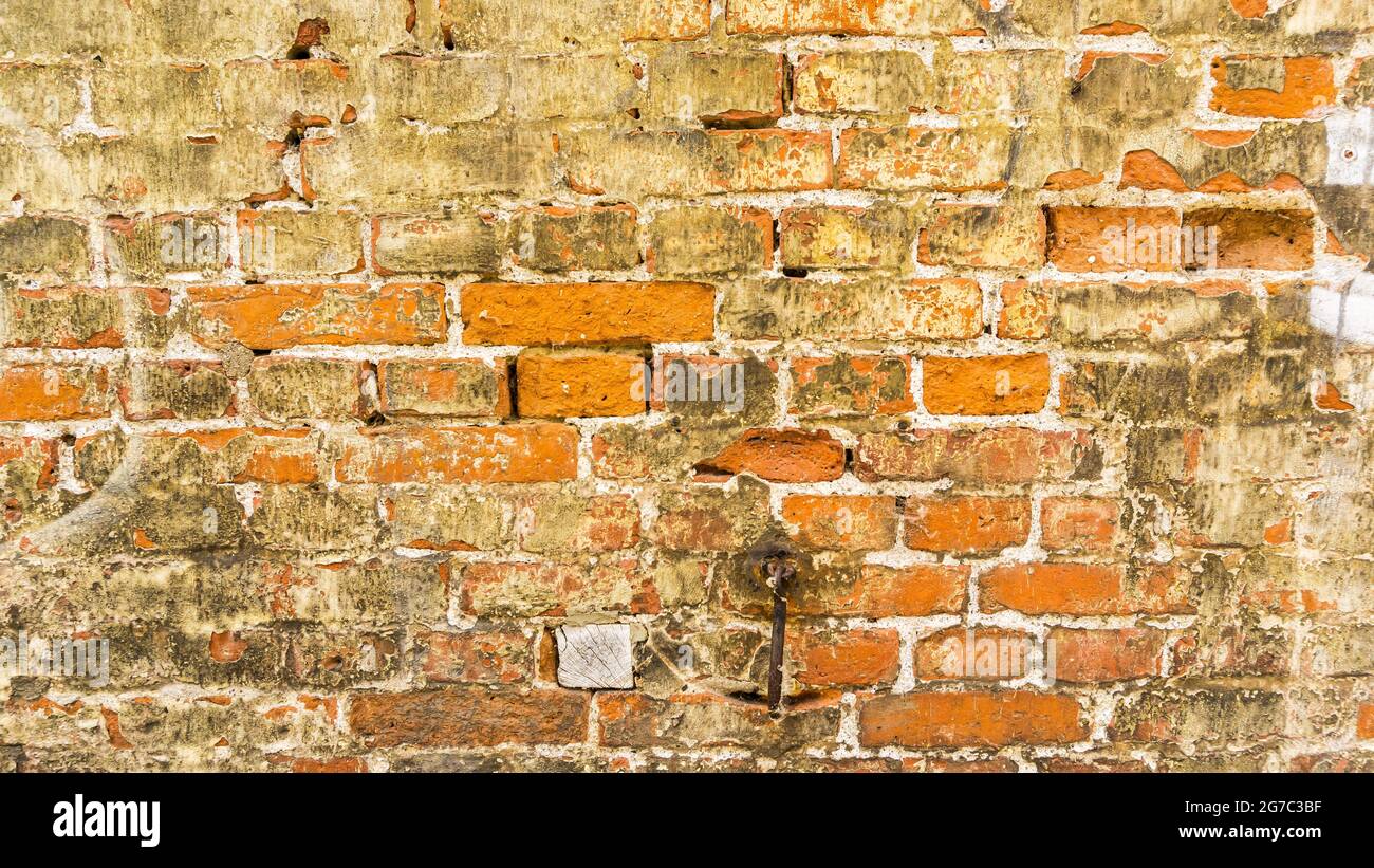 wall of old red bricks in Schwerin Stock Photo - Alamy