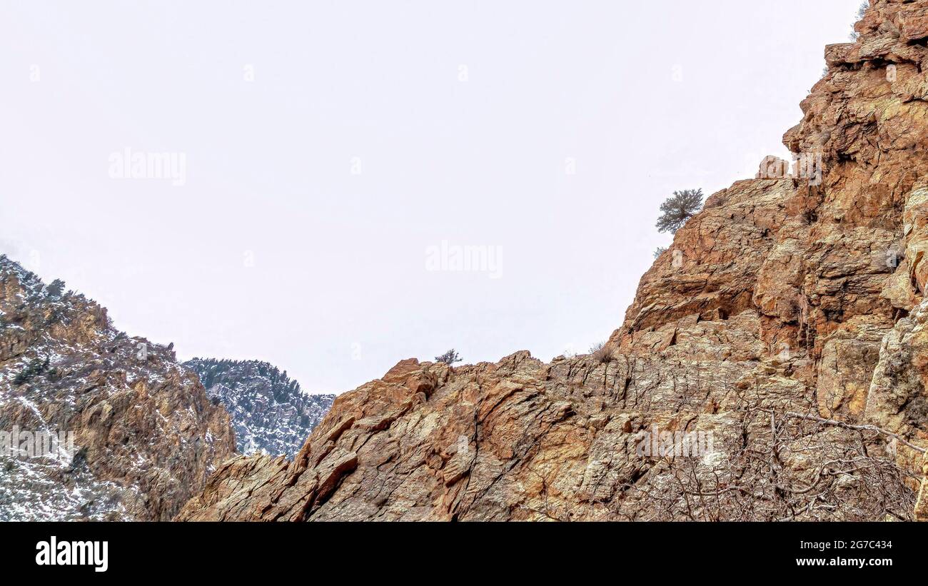 Pano Spectacular nature views in Provo Canyon Utah with focus on steep ...