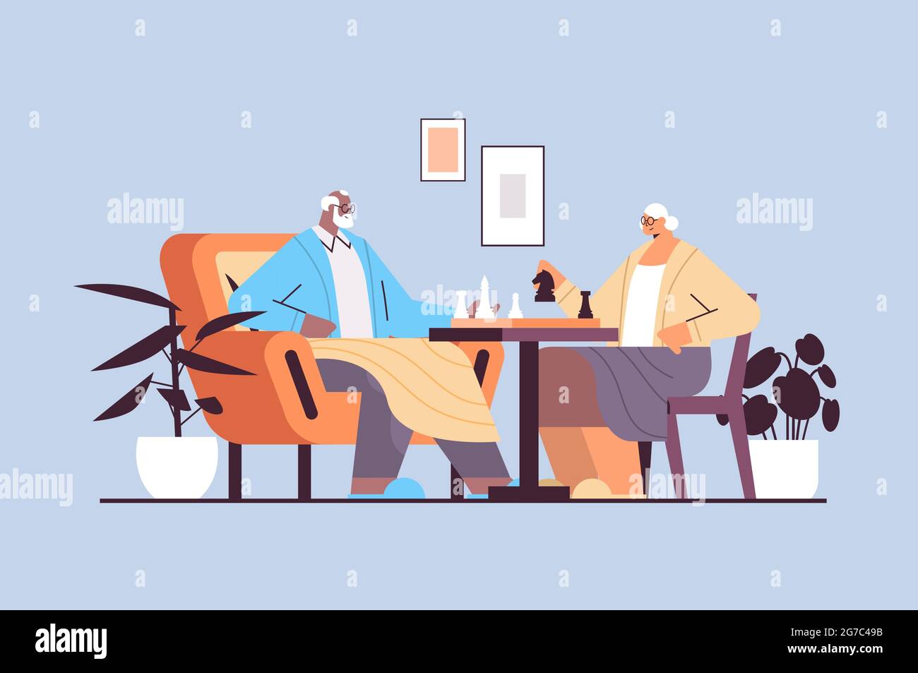 Senior couple funny Stock Vector Images - Alamy