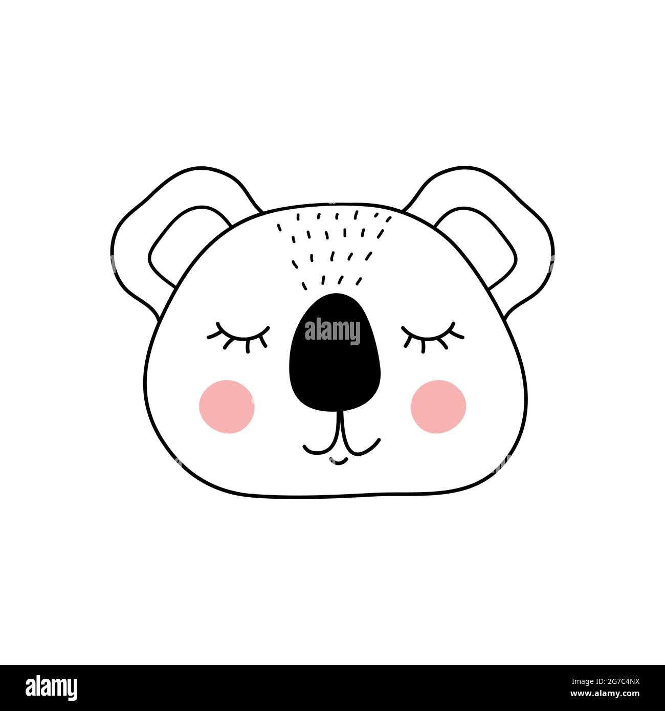 Koala face outline hi-res stock photography and images - Alamy