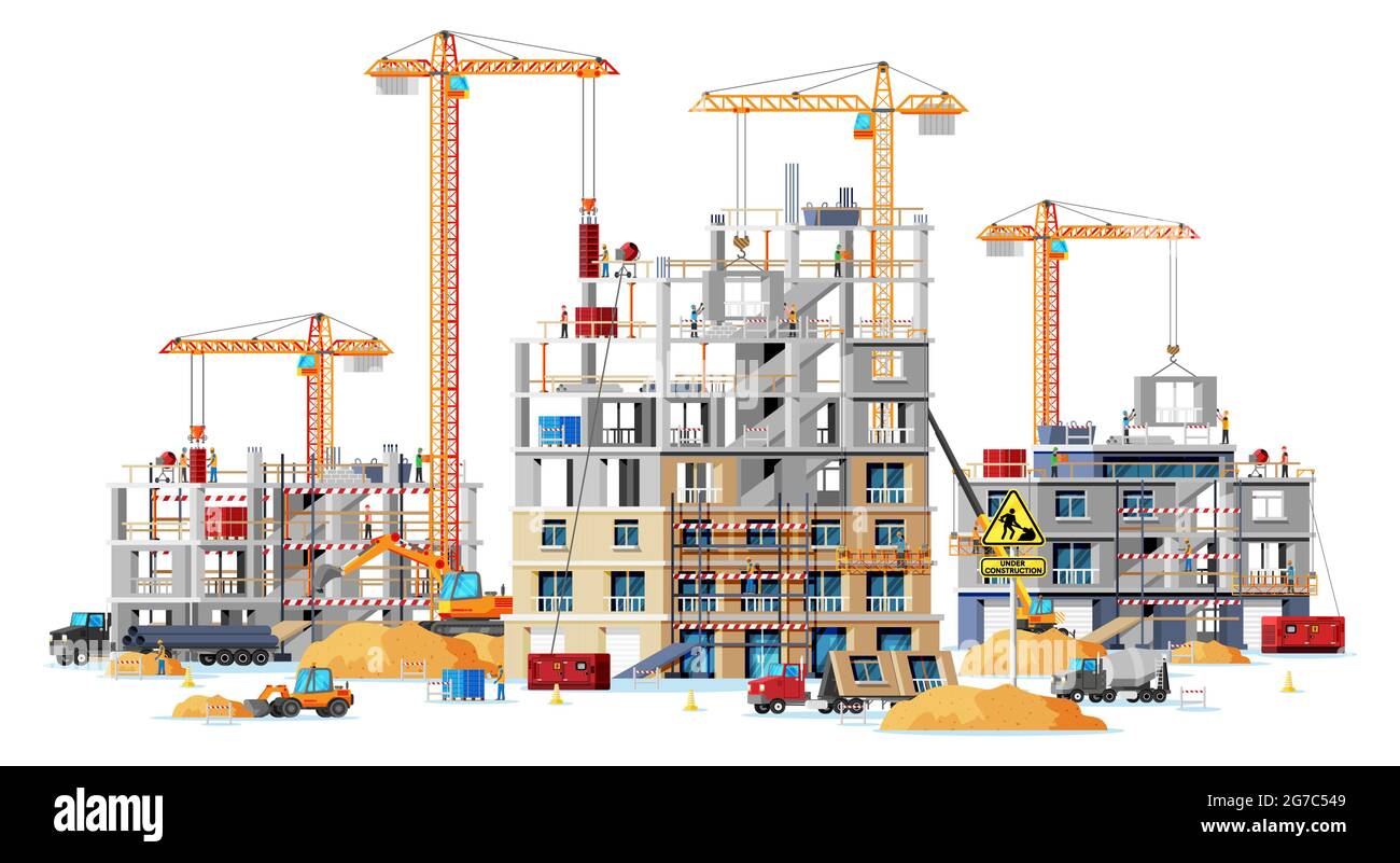 Construction Site Banner Isolated Stock Vector Image & Art - Alamy