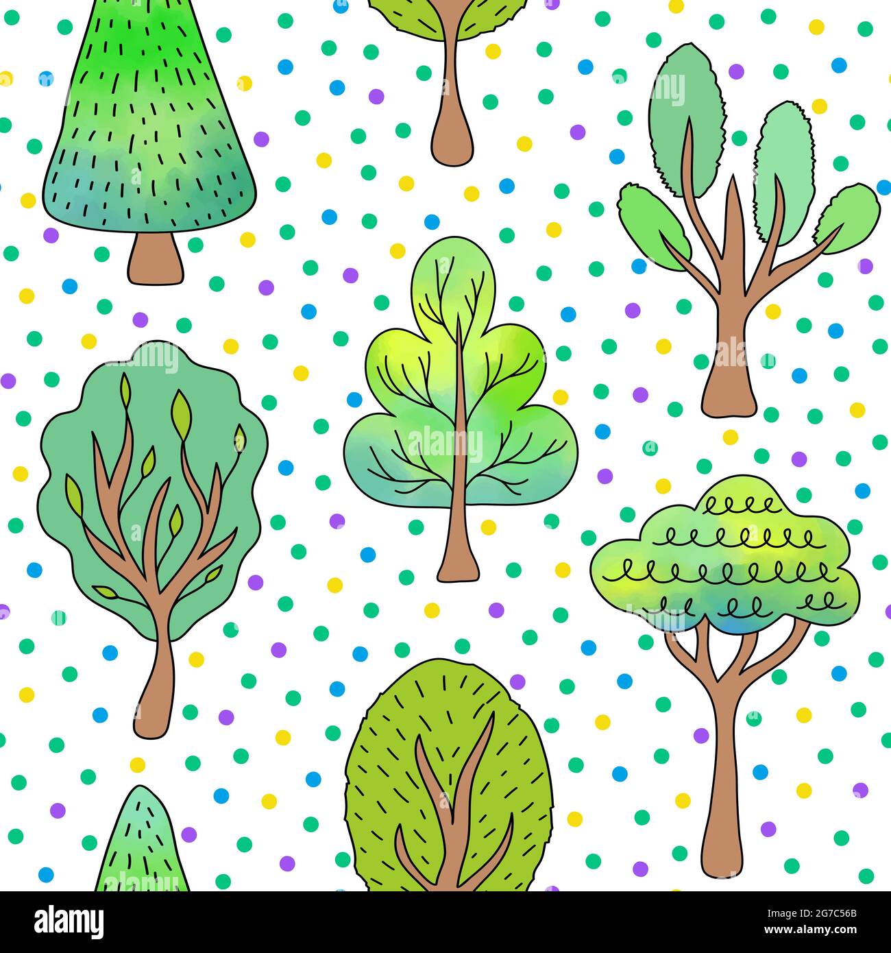 Wooden leaves and trees Stock Vector Images - Alamy