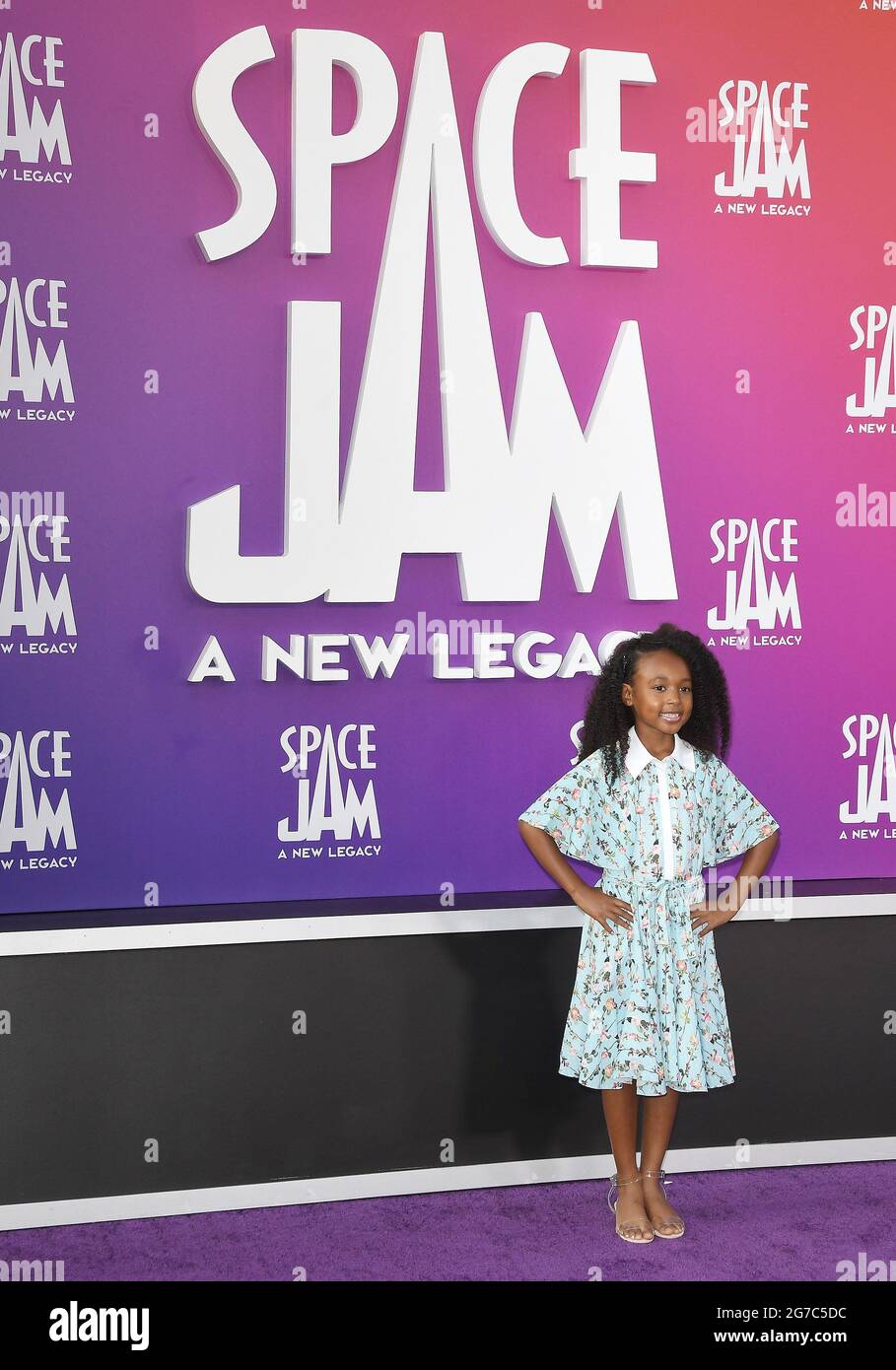 Los Angeles, USA. 12th July, 2021. Zhuri Nova James arrives at the SPACE JAM: A NEW LEGACY World ...