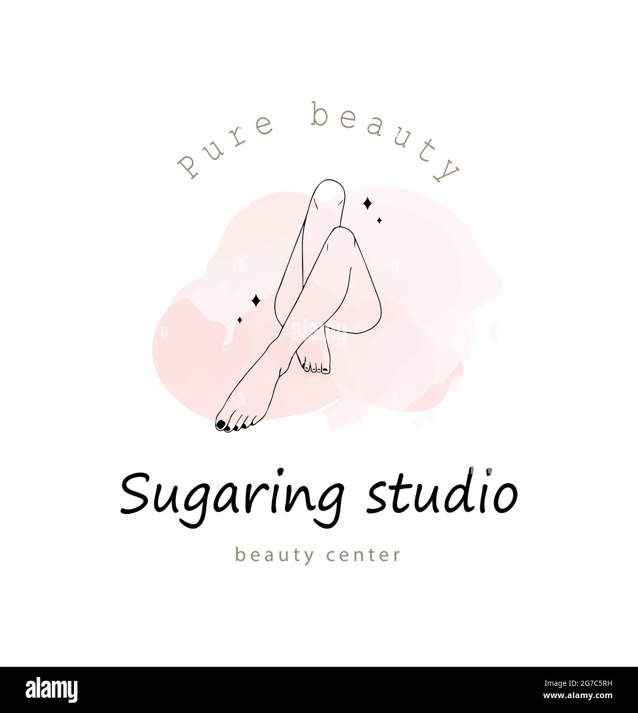 Female smooth legs. Hair removal. Laser and wax epilation. Vector ...