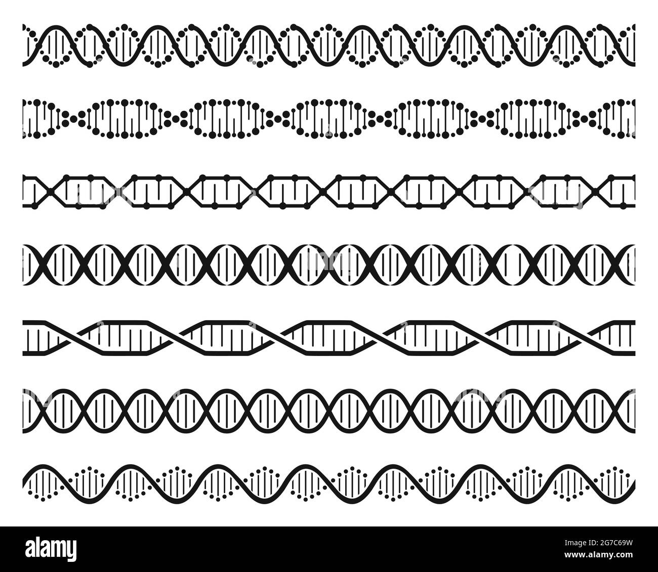 Dna helix chains. Double helix gene molecule structure, human genetic code. Dna chain molecular ...