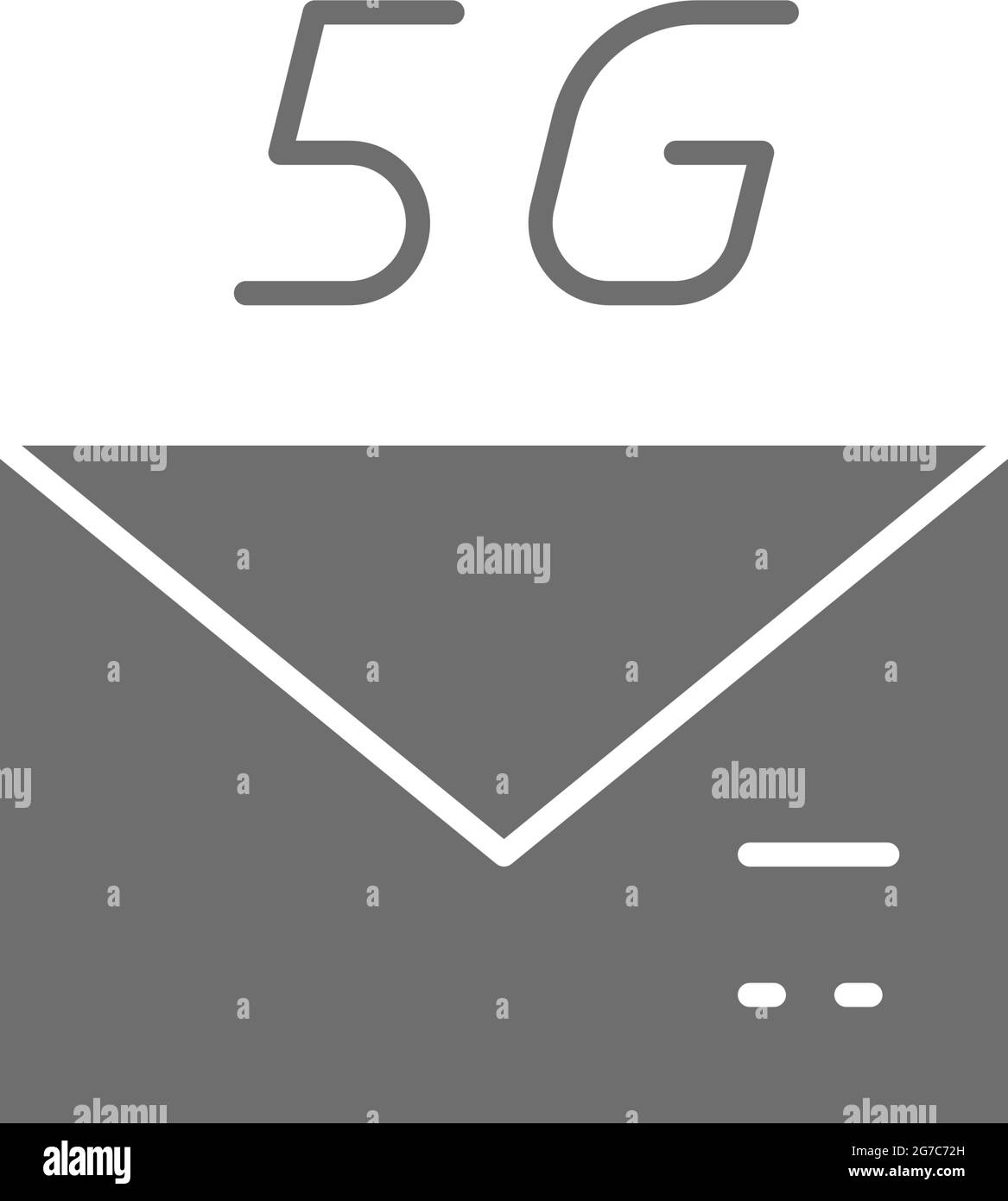 5G internet email, fast message grey icon Stock Vector Image & Art - Alamy