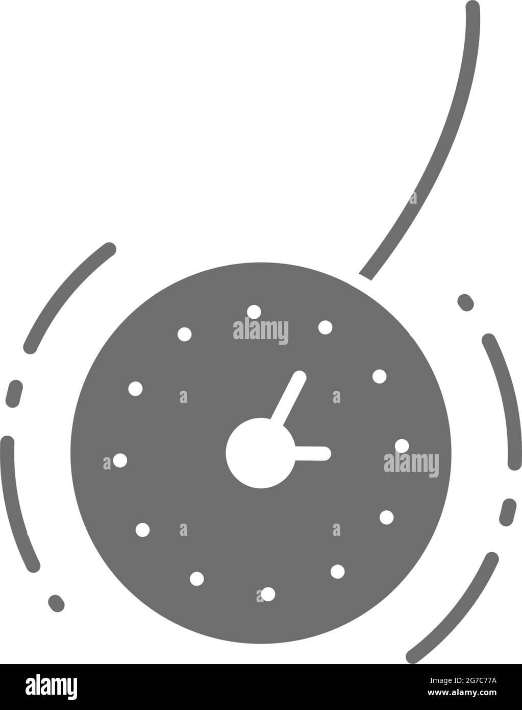 Vector clock for hypnosis, pendulum grey icon Stock Vector Image & Art ...