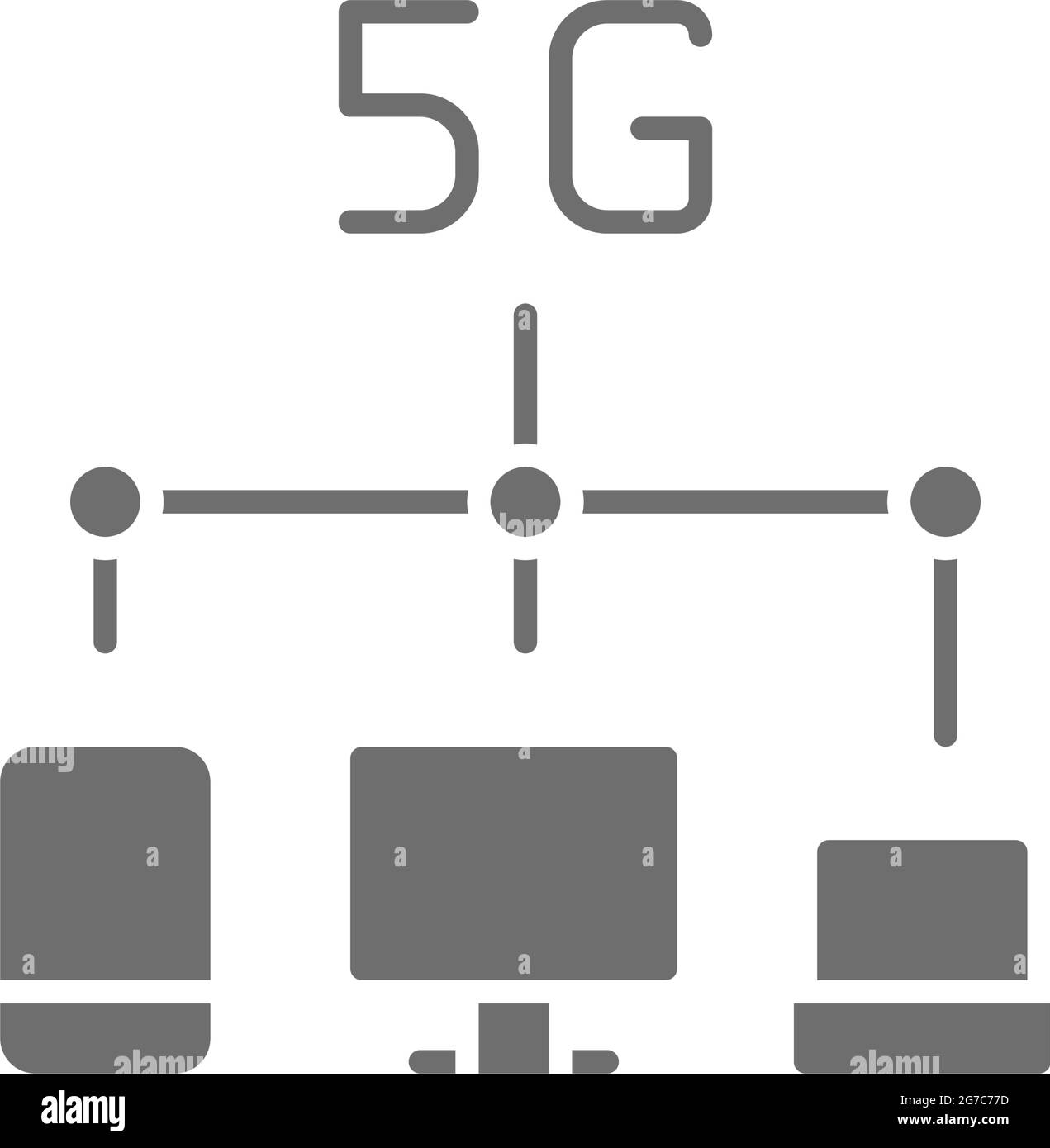 Vector wireless 5G internet distribution grey icon Stock Vector Image ...
