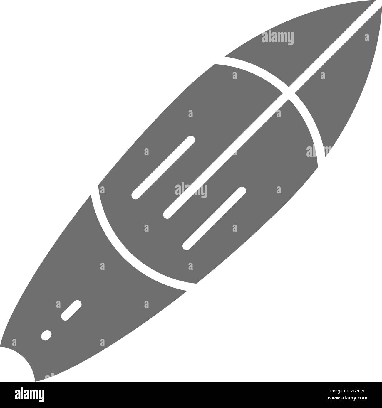 Surfboard, surf, surfing grey icon. Isolated on white background Stock ...