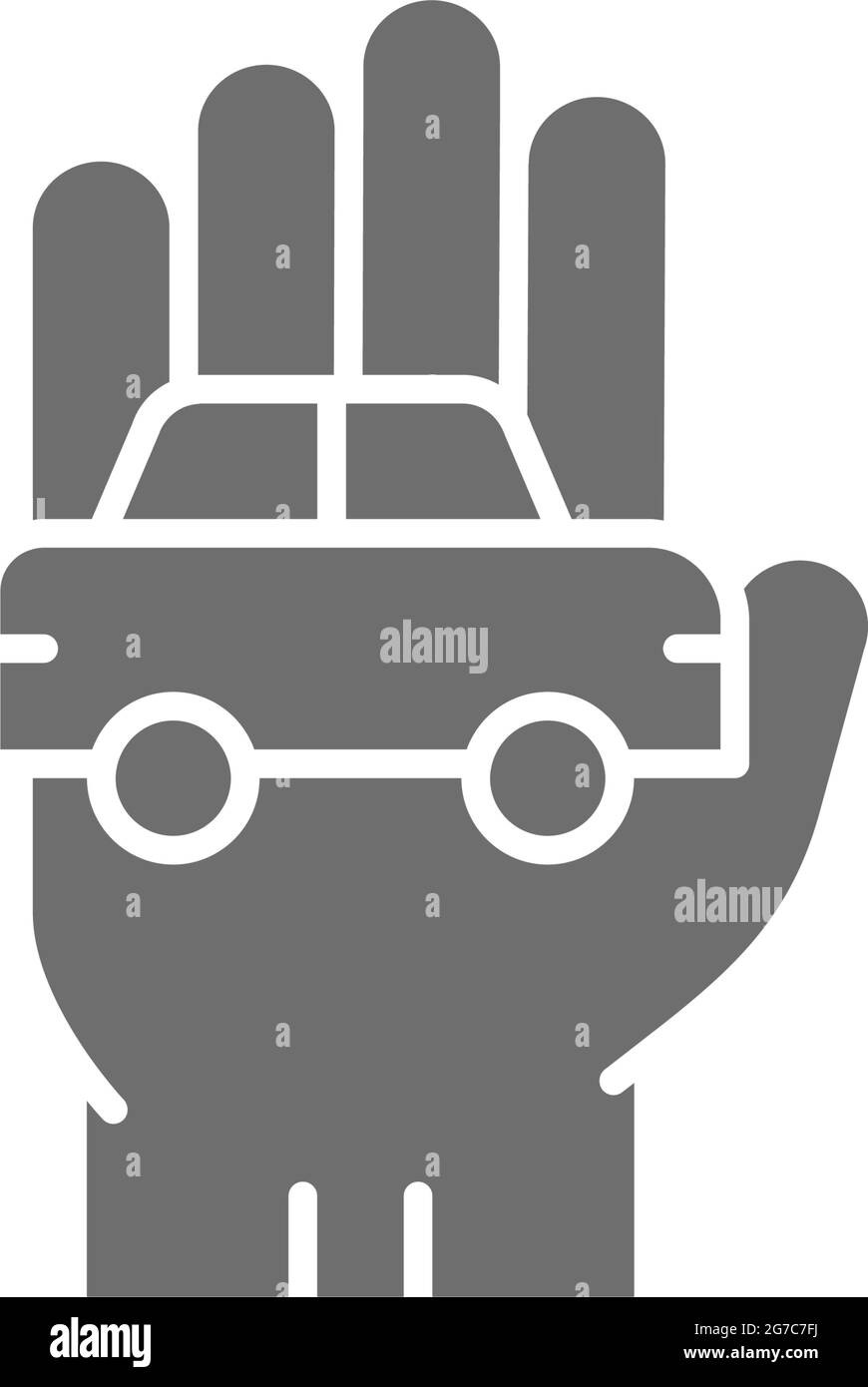 Car in hand, manual car cleaning grey icon Stock Vector Image & Art - Alamy