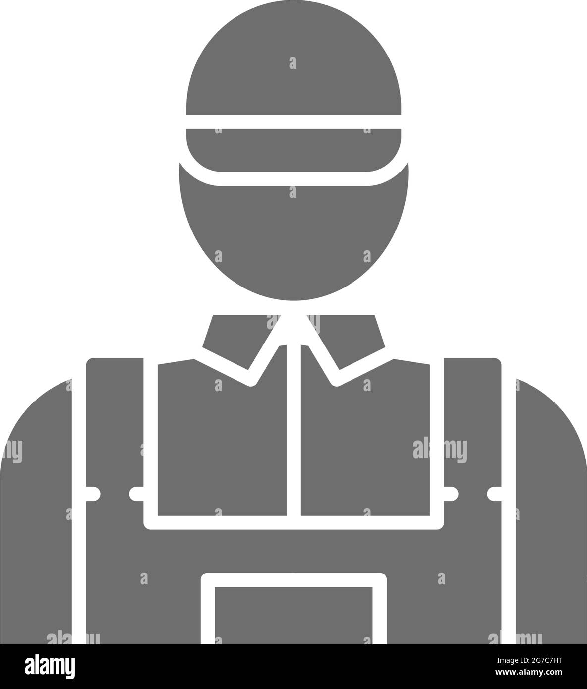 Car wash worker grey icon. Isolated on white background Stock Vector ...