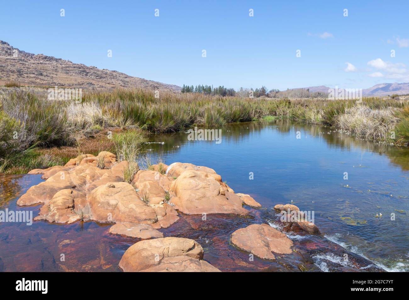 Landscape on the Driehoek River in the Cedarberg Mountains south of ...