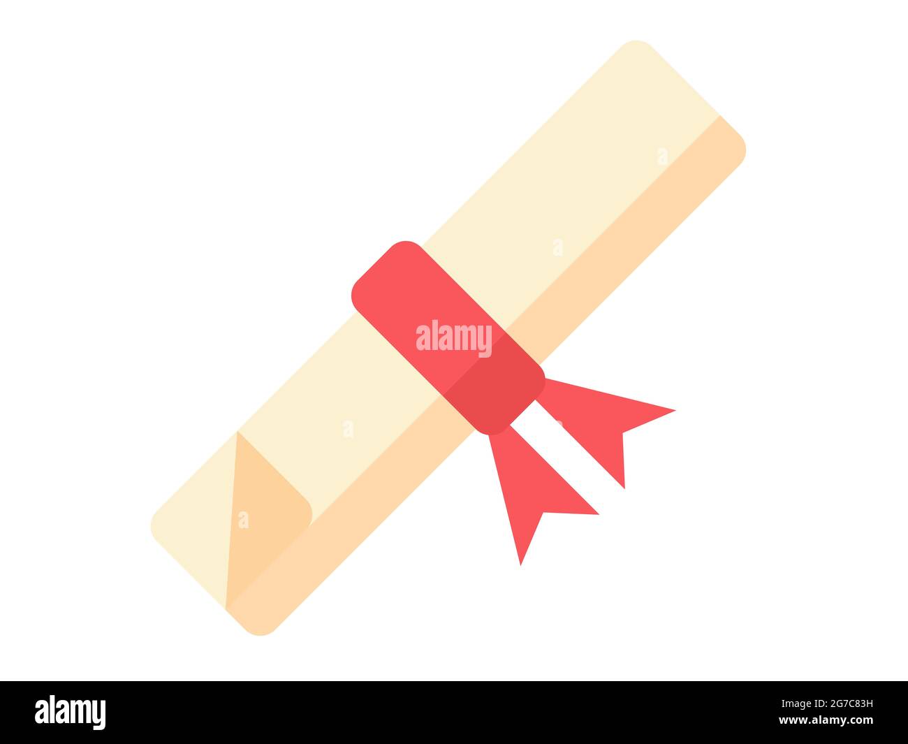 graduate certificate single isolated icon with flat style vector ...