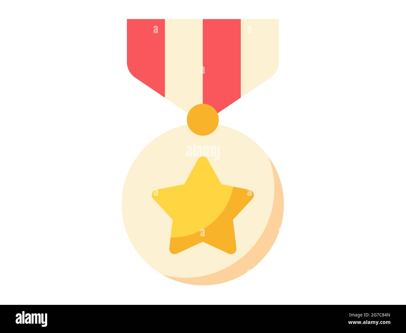 medal reward single isolated icon with flat style vector illustration ...