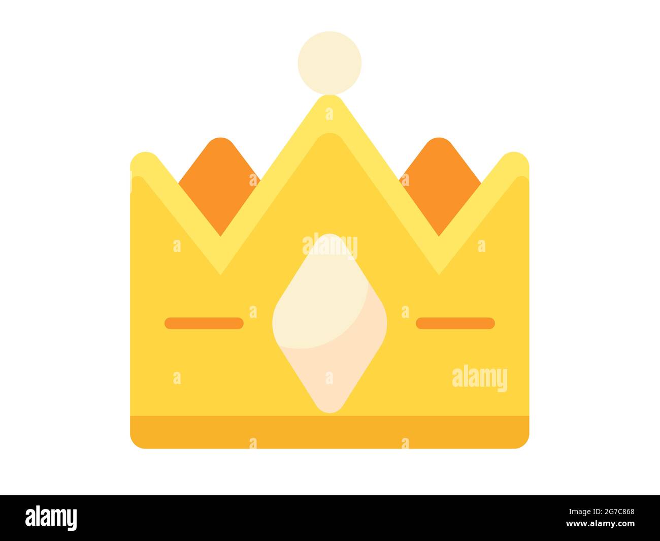 premium quality crown single isolated icon with flat style vector ...