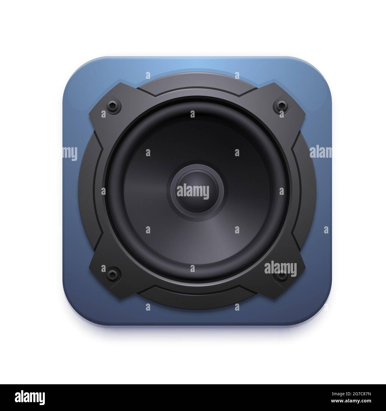 Sound speaker icon, audio music stereo system vector 3d sign isolated ...