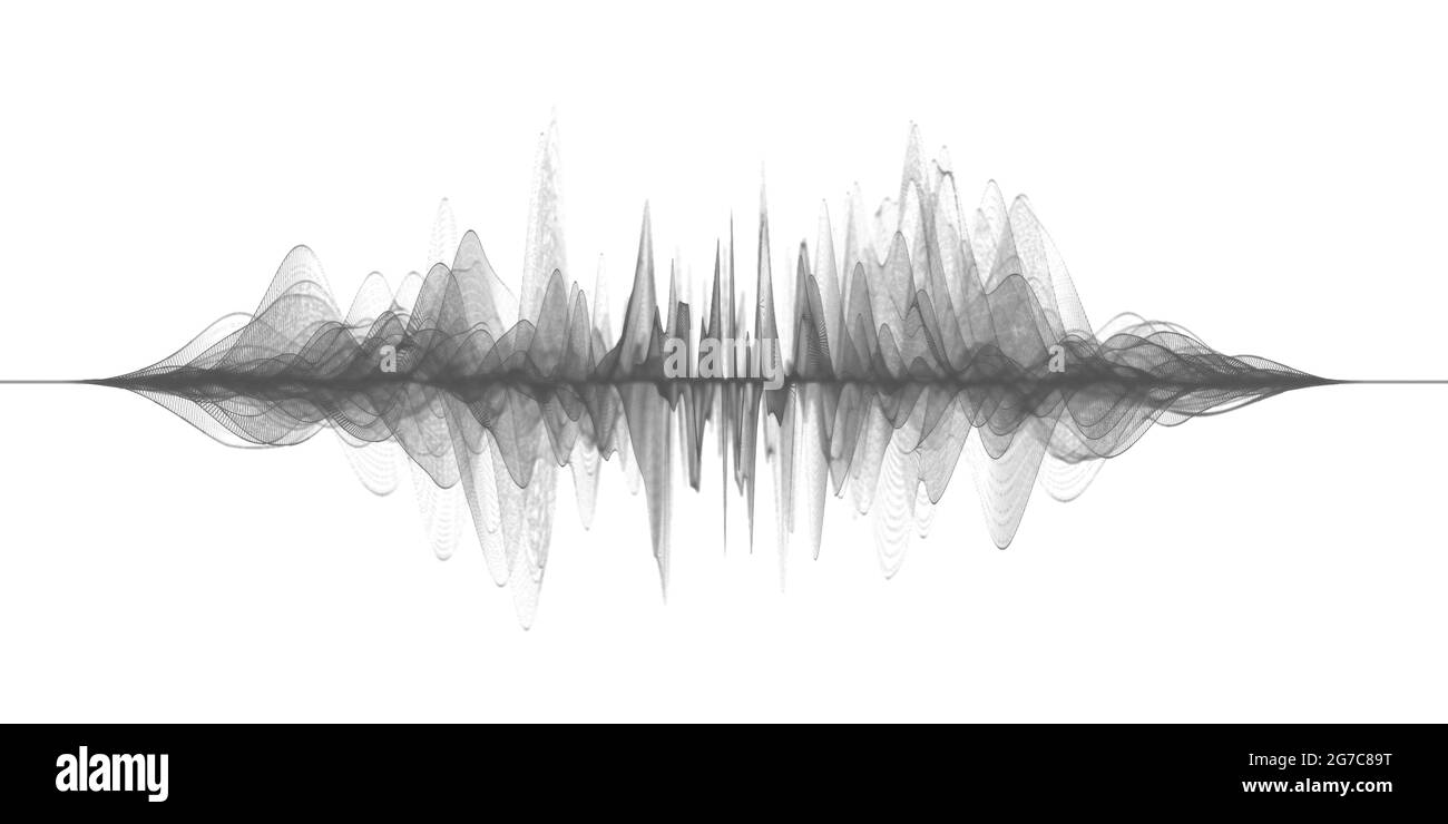 Dark Wireframe Wave Structure Modern Abstract Virtual 3d Background Isolated Audio Soundwaves