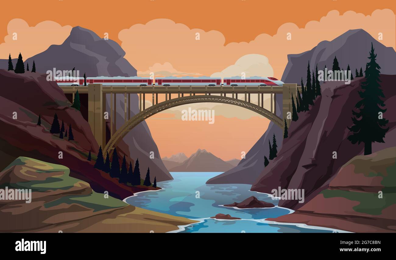 Canyon express Stock Vector Images - Alamy