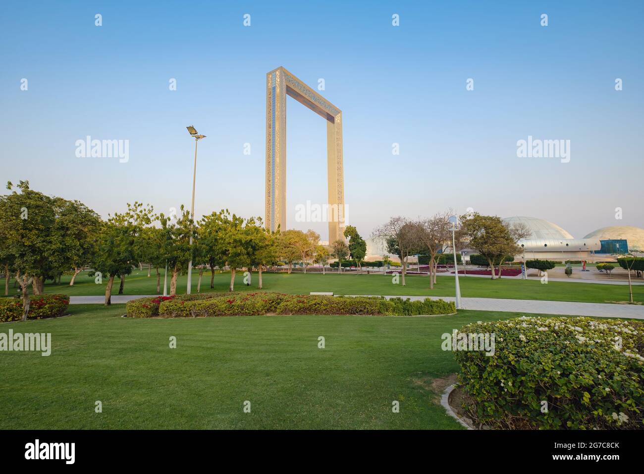 Dubai, United Arab Emirates, February 16th, 2021: Dubai Frame building ...